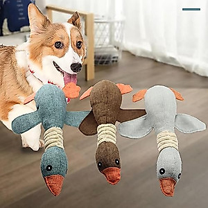 Wxfzasy Robust Duck-Designed for Heavy Chewers, Unbreakable Dog Toys, Invincible Robust Duck Chew Toy, Duck Dog Toys for Aggressive Chewer with Squeaky Plush Toy Puppy Chew Teething (3Pcs)