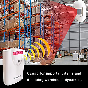 4VWIN Wireless Home Security Driveway Alarm 1 Receiver and 1 PIR Motion Sensor Detector Infrared Alert System Kit