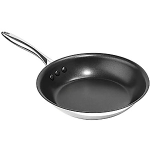 10" (26 cm) Stainless Steel Pan by Ozeri with ETERNA, a 100% PFOA and APEO-Free Non-Stick Coating