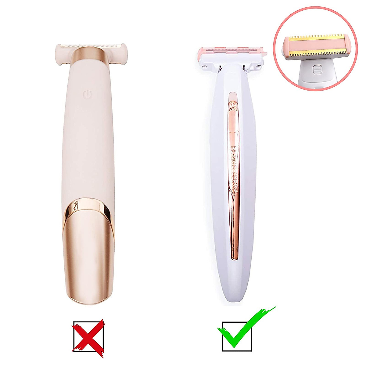 6PCS Women Shaver Replacement Heads for Finishing Touch Flawless Body Rechargeable Ladies Shaver Hair Remover Heads (Pack of 6)