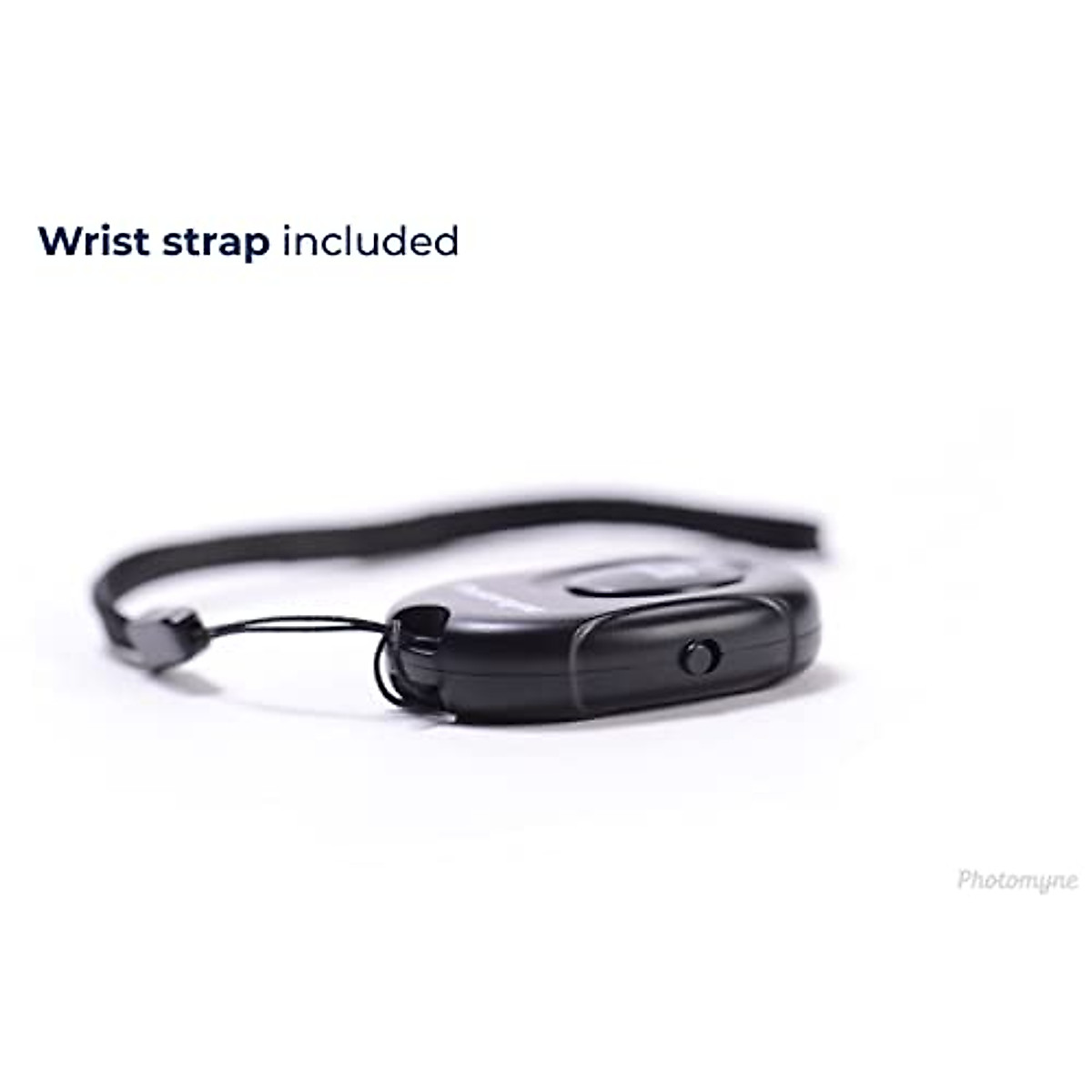 Photomyne Wireless Camera Shutter Clicker | Camera Shutter Remote Control for iPhone & Android Smartphones | Wireless Remote Control Selfie Button - Includes Wrist Strap (1 Pack)