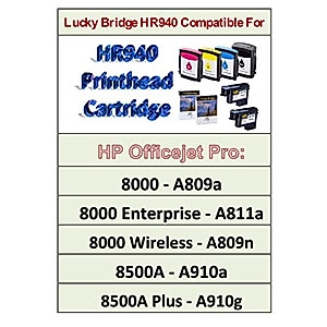 LKB Remanufactured HP940 Printhead C4900A C4901A and 1 Set 940 940XL Ink Cartridge with chip Never Used Replacement for HP Officejet (2PK Printhead and 1 Set Ink Cartridge)-USA