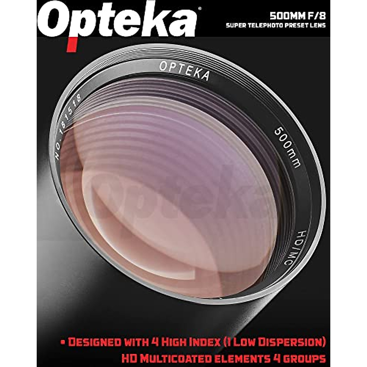 Opteka 500mm/1000mm f/8 Manual Telephoto Lens for Canon EOS 80D, 70D, 60D, 60Da, 50D, 40D, 30D, 1Ds, Mark III II, 7D, 6D, 5D, 5DS, Rebel T6s, T6i, T6, T5i, T5, T4i, T3i, T3 and T2i Digital SLR Cameras