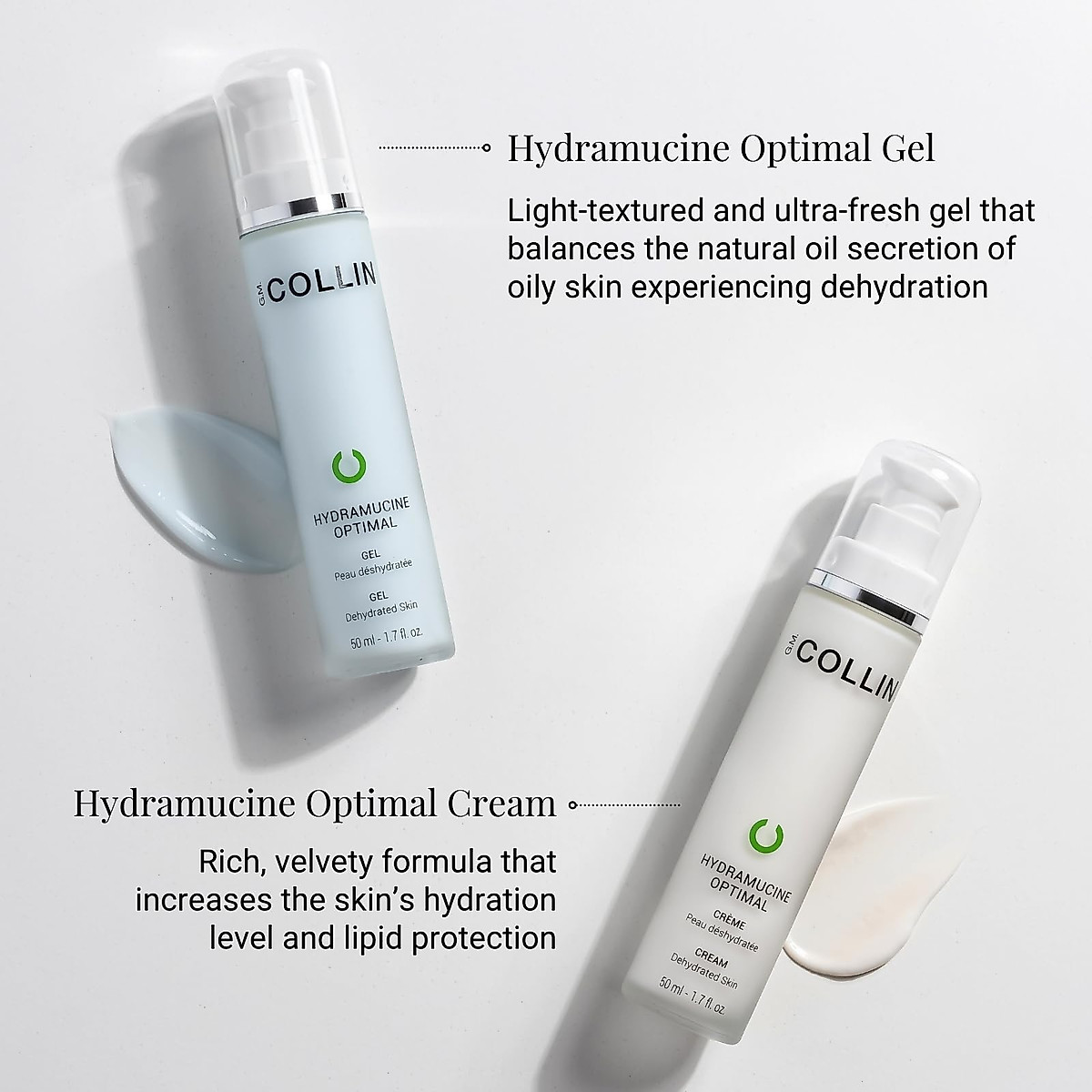 G.M. COLLIN Hydramucine Optimal Cream | Daily Face Moisturizer for Normal to Dry Skin | Firming Facial Lotion