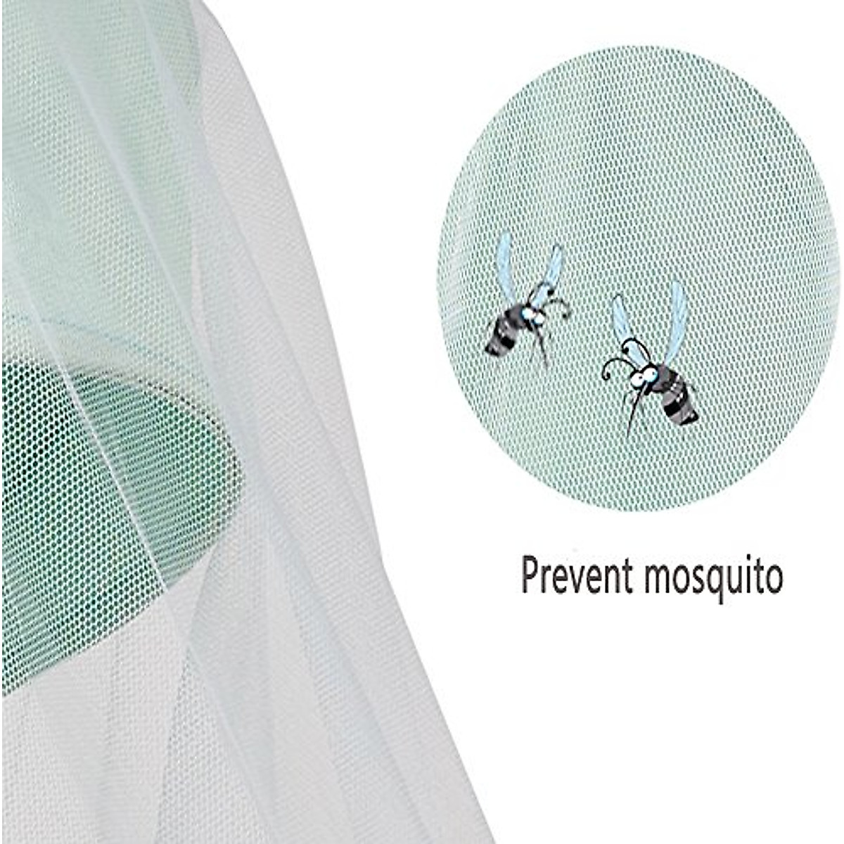 Pram Net, Universal Mosquito Fly Bug Insect Net Protection Cover for Pushchair Car seat Buggy carrycot Bed Stroller Bassinet Basket Jogger Travel cot 1 Pack