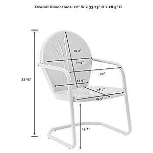 Crosley Furniture Griffith Metal Outdoor Chair - Grasshopper Green