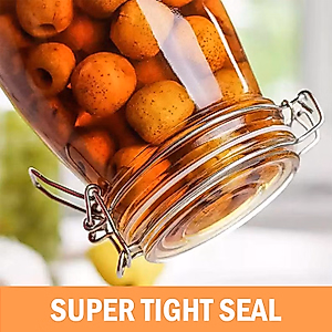 SFIELCAPA 6pcs 4.5 Inch Silicone Replacement Gaskets for Jars Rubber Seals for 4.2-4.3 Inch Mouth Glass Jars (White)