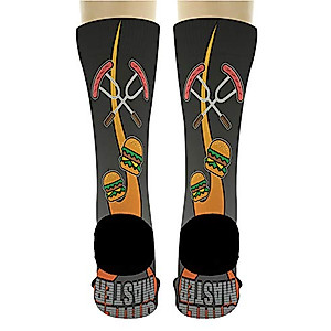 ThisWear Manly Birthday Gifts for Dad Grill Master Accessories BBQ Lover Gifts 1-Pair Novelty Crew Socks