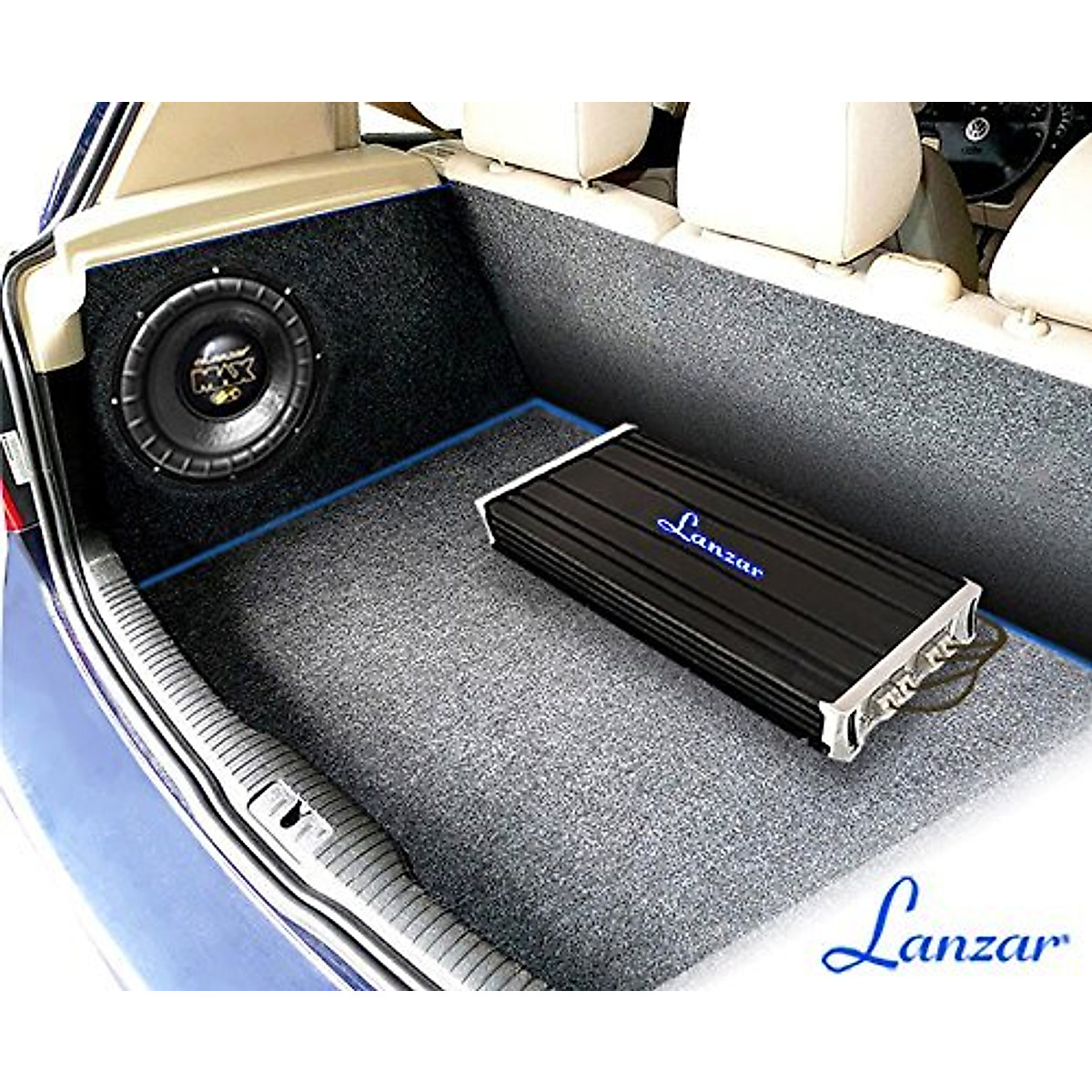 Lanzar 15in Car Subwoofer Speaker - Black Non-Pressed Paper Cone, Stamped Steel Basket, Dual 4 Ohm Impedance, 1200 Watt Power and Rubber Suspension for Vehicle Audio Stereo Sound System - MAX15D