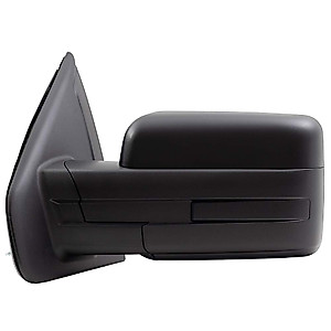 Brock Drivers Left Textured w/Spotter Glass Power Side View Mirror Replacement for BL3Z 17683 BA BL3Z17683BA