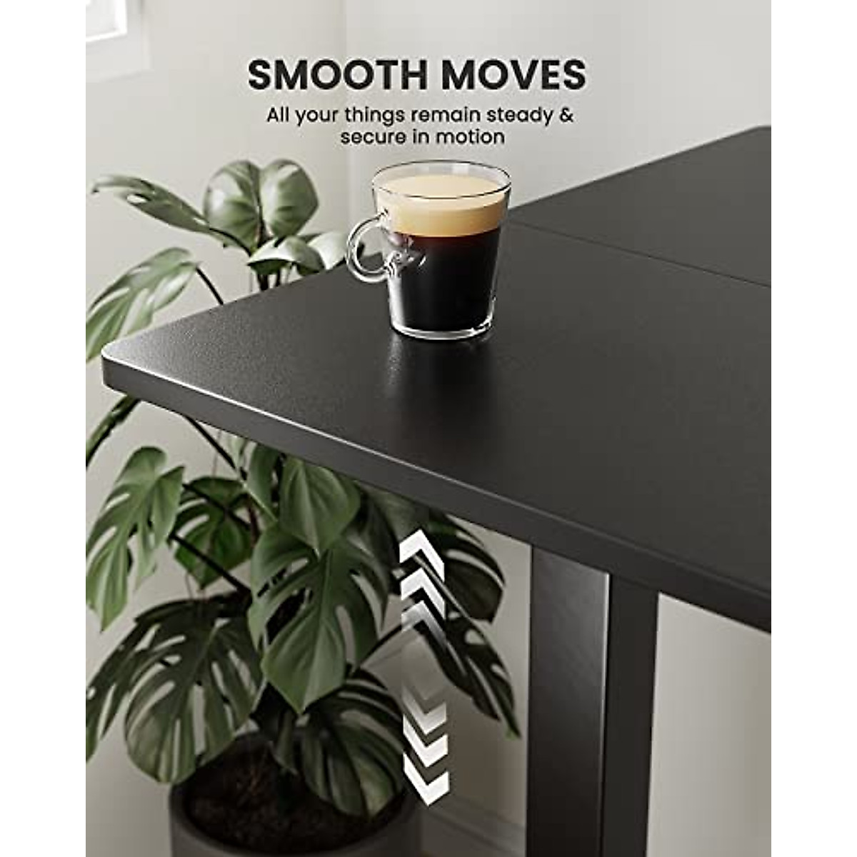 ErGear Height Adjustable Electric Standing Desk, 48 x 24 Inches Sit Stand up Desk, Memory Computer Home Office Desk (Black)