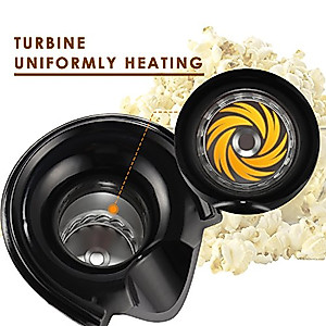 Nictemaw Hot Air Popcorn Popper, 4 Cup, 1200W Electric Popcorn Machine with Measuring Cup and Removable Top Cover, 3 Minutes Quick Popcorn Maker for Home Use, White