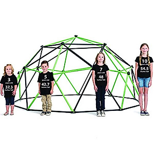 Lifetime 90951 Geometric Dome Climber Jungle Gym, 5.5' High x 11' Wide, Mantis Green & Bronze, 66-Inch