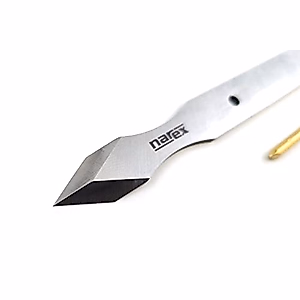 Narex Unhandled Dual Bevel Marking Knife Kit with Finger Indents Stainless Steel Blade (0.100" Thick Blade)