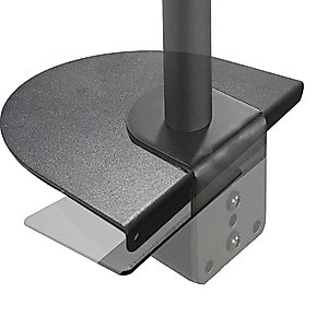 Steel Monitor Mount Reinforcement Plate，Monitor Arm Reinforcement Plate for Fragile Tabletop, Monitor Mount Reinforcement Plate Fits Most Monitor Stand C Clamp Installation (Black) (Black-1)