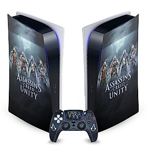 Head Case Designs Officially Licensed Assassin's Creed Group Unity Key Art Vinyl Faceplate Gaming Skin Decal Compatible With Sony PlayStation 5 PS5 Digital Edition Console and DualSense Controller
