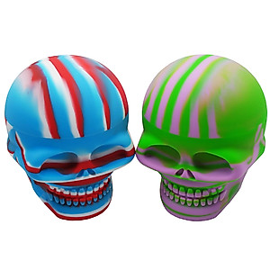 KUVIS Large 500ml 15ml Silicone Wax Containers with Skull Shape Non-stick Jars