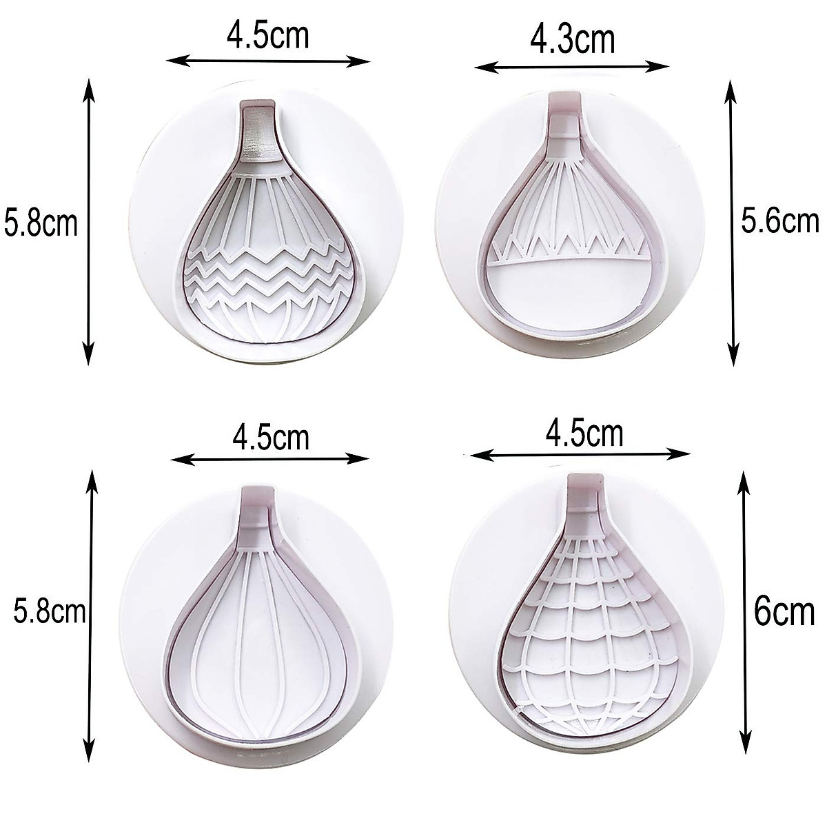 9Pcs Balloons and Cloud Cake Decoration Fondant Mold Set Hot Air Balloon Cookie Cutters for Chocolate Candy Baking Pastry Cookie Sugar Craft