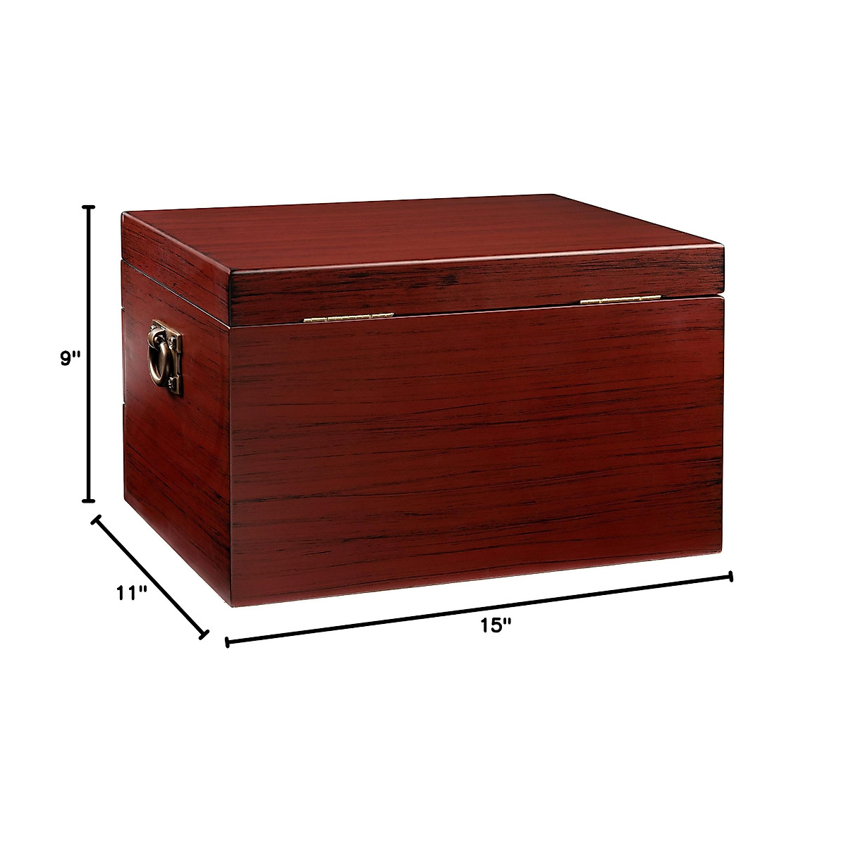 Royalty Art Fine Silverware Storage Box with Pull Out Drawer, 15” x 11”, Large Kitchen Counter Organizer for Flatware and Utensils, Decorative Home Decor