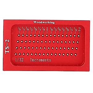 YWBL-WH TS-2 Woodworking Cross Calibration Ruler, British System T Type Scribing Marking Gauge Linear Measurement Tool
