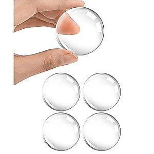 4 Pieces Wall Door Handle Stopper 2" Clear Rubber Door Knob Round Wall Shield Cushion Quiet Wall Protector for Door Handle Guard Door Bumper Wall Protector Silencer Self Adhesive