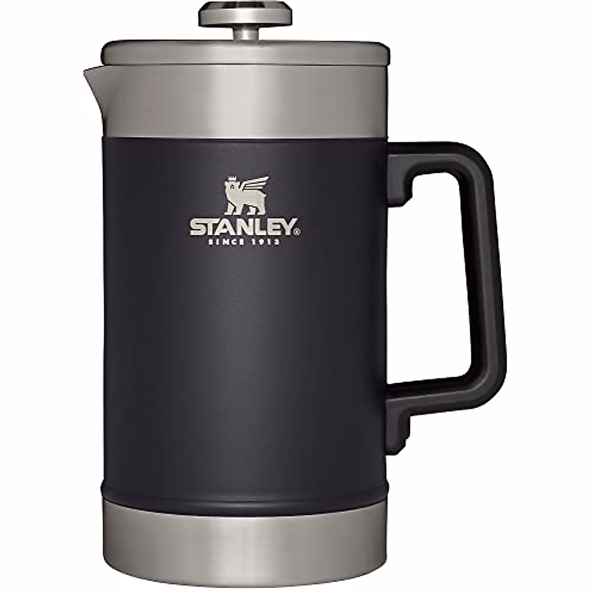 Stanley French Press 48oz with Double Vacuum Insulation, Stainless Steel Wide Mouth Coffee Press, Large Capacity, Ergonomic Handle, Dishwasher Safe
