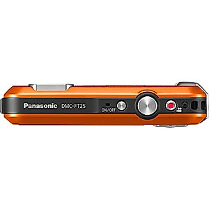 Panasonic DMC-TS25D Waterproof Digital Camera with 2.7-Inch LCD (Orange)