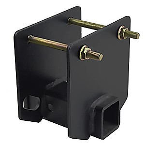 TOPTOW 63803 RV Bumper Hitch Receiver 2 inch Adapter Receiver Openning 3500 LBS Capacity Fits for 4 inch X 4 inch Square RV Rear Bumpers