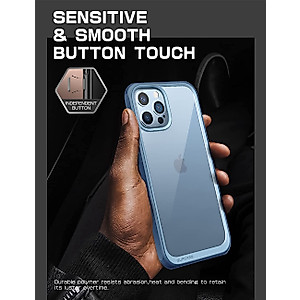 SUPCASE Unicorn Beetle Style Series Case for iPhone 13 Pro Max (2021 Release) 6.7 Inch, Premium Hybrid Protective Clear Case (Azure)
