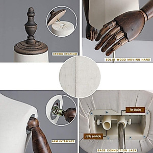 Tailors Dummy Male Manikin Dummy with Head and Arms| for Clothing Display Dressmakers Mannequin Dressmakers Dummy