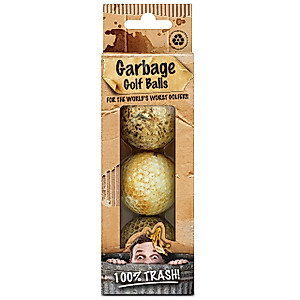 On Par 3 Pack Garbage Golf Balls, for The Worlds Worst Golfer, Idea