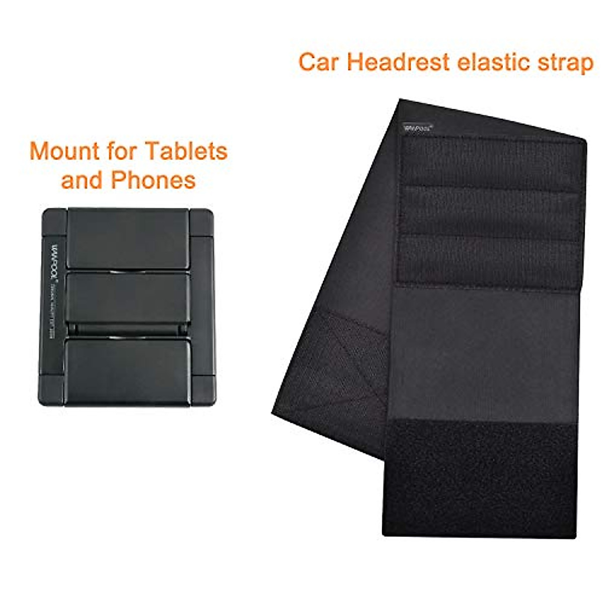 WANPOOL Car Headrest Mount Holder for Tablets and Phones with 5-10.5Inch Screens -Compatible with iPhone iPad Air Mini, Samsung Galaxy, Nintendo Switch