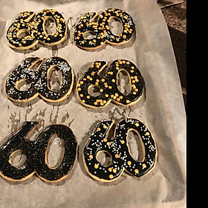 Sweet Prints Inc Number 60 Cookie Cutter - Dishwasher Safe (3.5" tall)