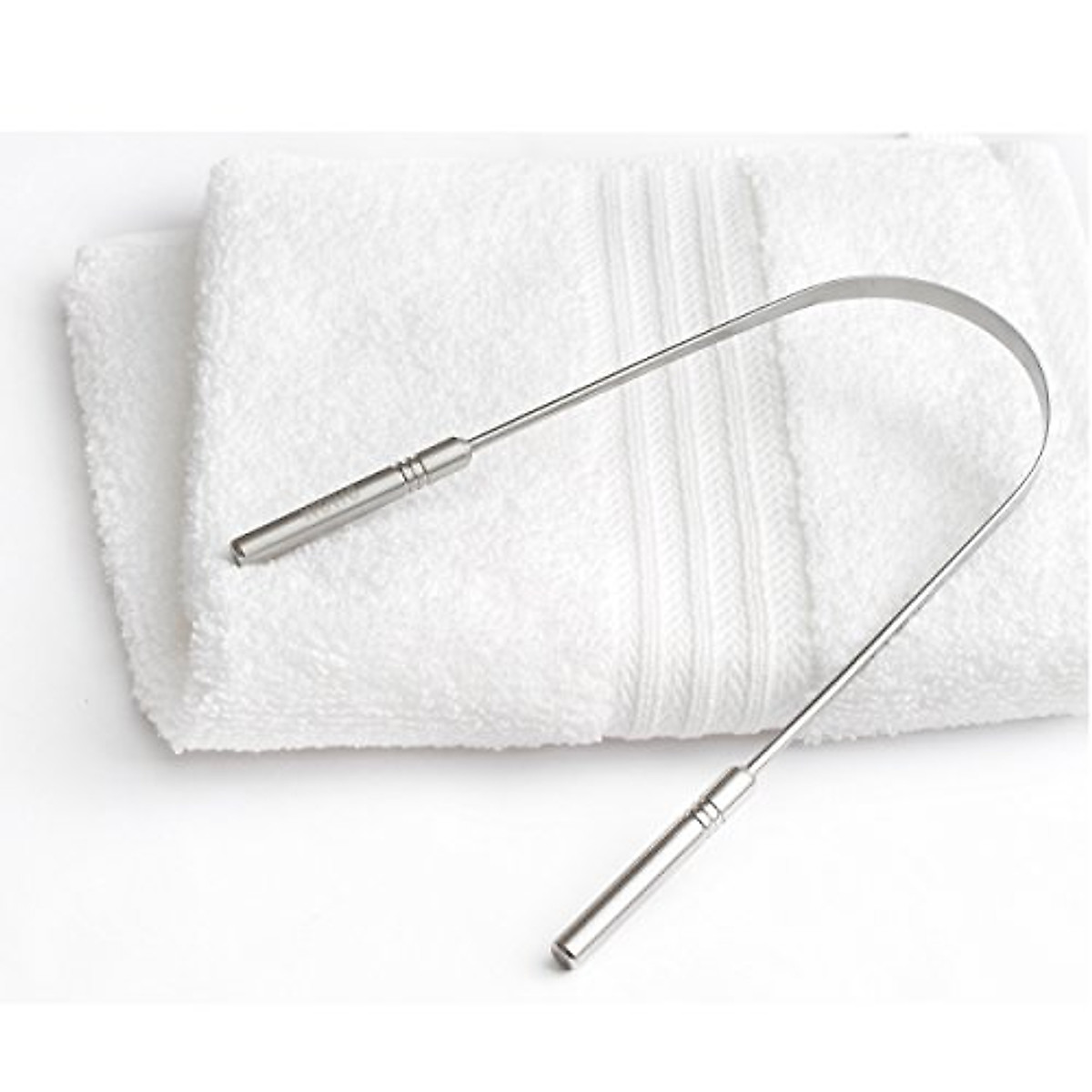 Wowe Lifestyle Tongue Scraper Cleaner - Eco-Friendly Metal - Get Rid of Bad Breath, and Halitosis - Pack of 2 (Stainless Steel)