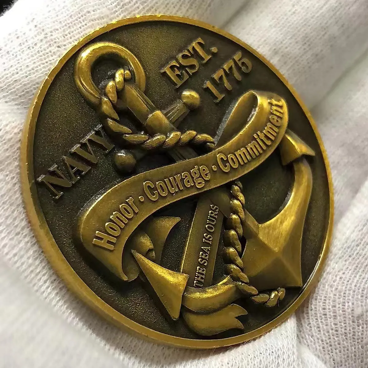 USA-Navy Core Value Sailor's Creed Challenge Coin (Single Coin)