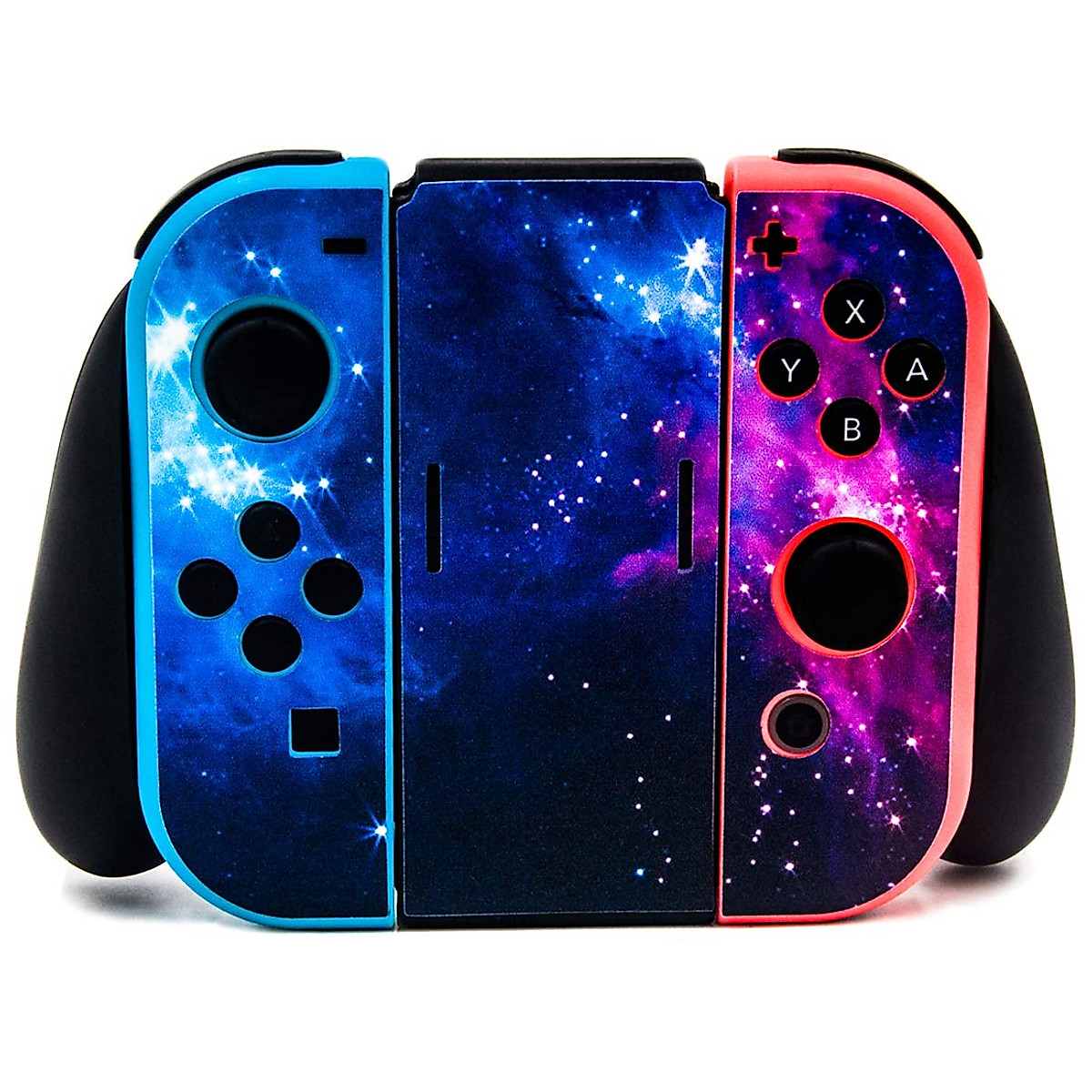 Taifond The Dazzling Galaxy Decals Stickers Set Faceplate Skin +2Pcs Screen Protector for Nintendo for Switch Console & Joy-Con Controller & Dock Protection Kit