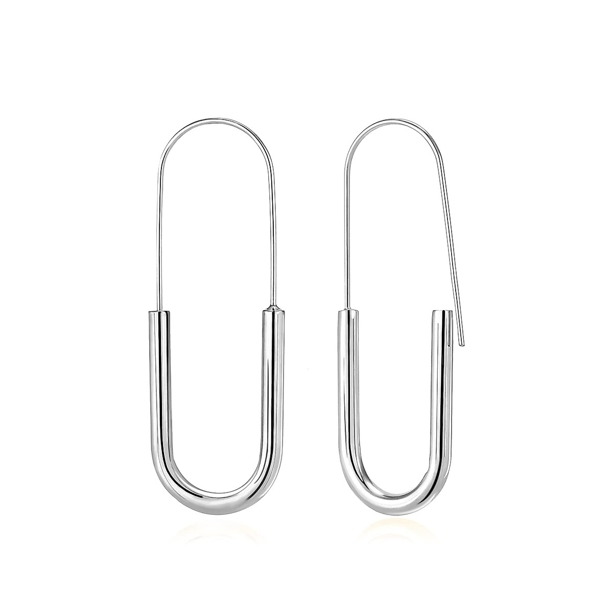 Pin Earrings Hoop: Minimalist Hypoallergenic Gold Plated Fashion Trendy Jewelry for Women