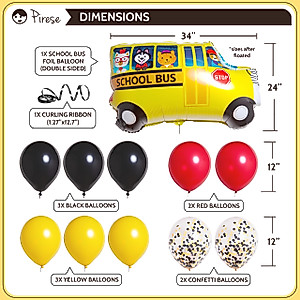Pirese Wheels On The Bus Birthday Decorations, School Bus Decorations For Party, School Bus Birthday Party Decorations | School Bus Birthday Banner | School Bus Party Decorations | Bus Theme Party