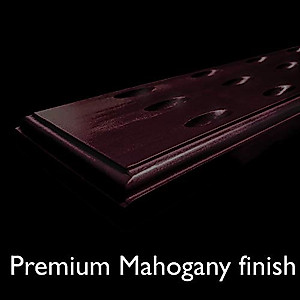 Viper Dart Caddy Solid Wood Wall Mounted Dart Holder / Stand, Displays 4 Sets of Steel or Soft Tip Darts, for all Sisal & Electronic Dartboards, Surrounds & Cabinets, Mahogany Finish