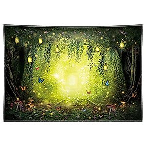YCUCUEI 7x5ft Spring Enchanted Forest Backdrop Easter Fairy Tale Wonderland Woodland for Kids Girl Room Wall Decorations Birthday Party Photo Prop