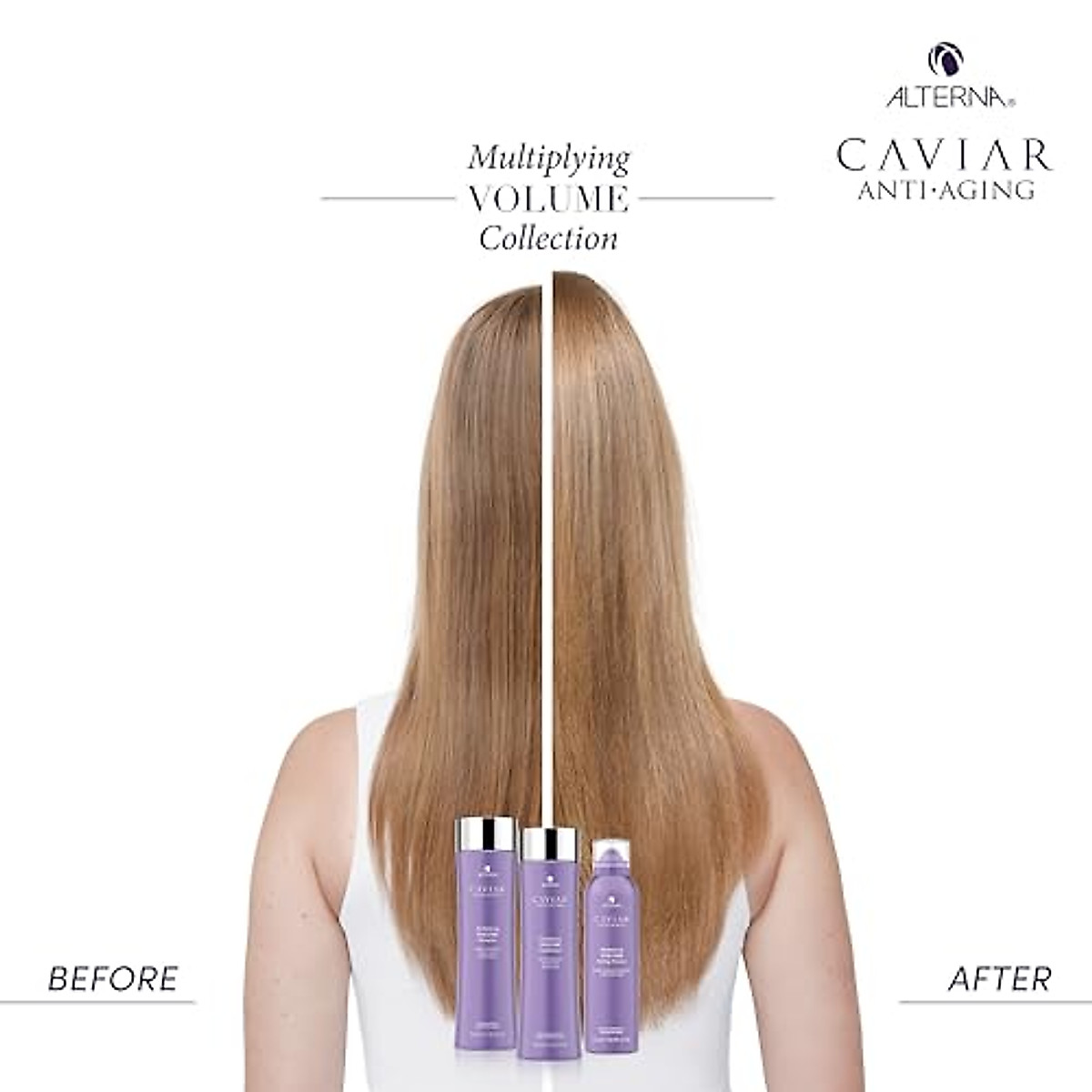 Alterna Caviar Anti-Aging Multiplying Volume Styling Mousse, 8.2 Ounce | For Fine, Thin Hair | Medium Hold | Sulfate Free , 8.2 Fl Oz (Pack of 1)