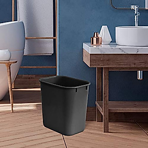 Acrimet Wastebasket Bin 27QT (Plastic) (Black Color) (Set of 4)