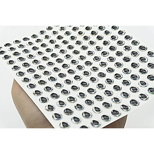 HTHYLURE Fishing Lure Eye 3D Tear Drop Pupil Lure Eye Holographic Lure Eyes Making Fly Tying Fake Fish Eyes DIY Lifelike Realistic Artificial Holographic Fake Eyes Silver 6MM-310PCS