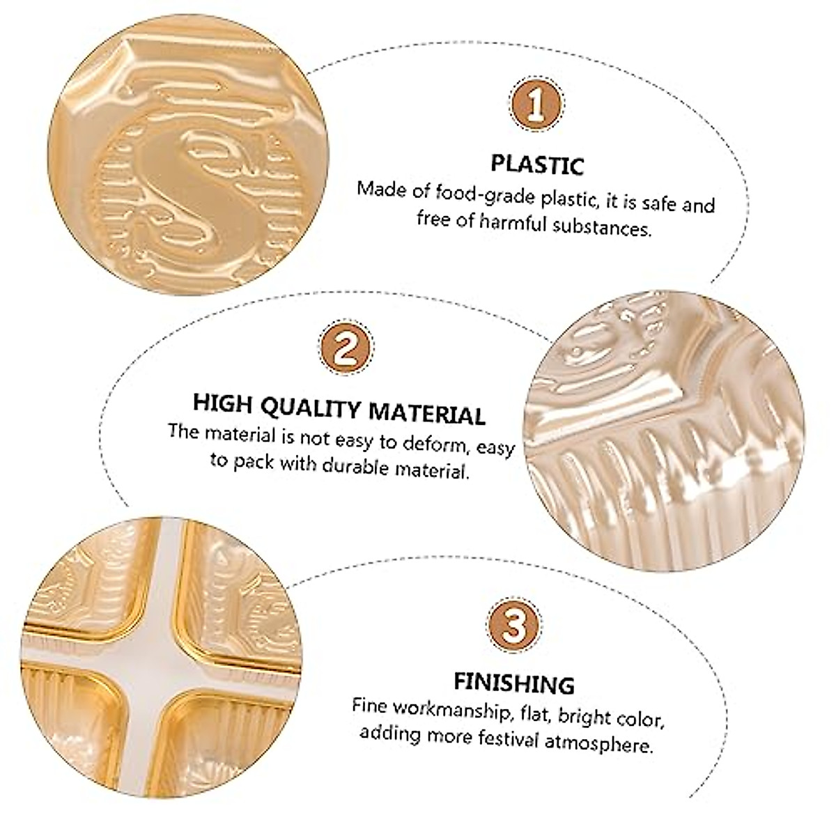 YARNOW 100 Sets Moon Cake Packaging Bag Plastic Bread Box Cookie Container Clear Tray Hot Seal Cookie Bag Tray Mini Cake Dome Clear Plastic Cupcake Boxes Egg-yolk Puff Box Packing Box Set