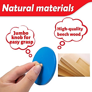 Montessori Toys for 3+ Years Old-Shape Puzzle Board,Wooden Peg Circle Puzzle,Jumbo Knob Puzzles for Baby Games Shape Sorter First Baby Puzzle for Toddler Gift for Boys Girls(Multiple Circle Puzzles)