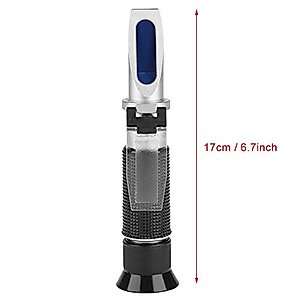 Brix Refractometer with ATC, Accurate Digital Handheld Hydrometer Saccharimeter in Wine Making Beer Brewing Tester Meter Measuring Sugar Homebrew Kit for Food Fruit Juice Honey Maple Syrup Beverages