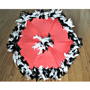 Custom Color New Orleans Second Line Umbrella Parasol- Choose UMBRELLA and FEATHER color- Birthday- Festival- Bachelorette Party- Mardi Gras