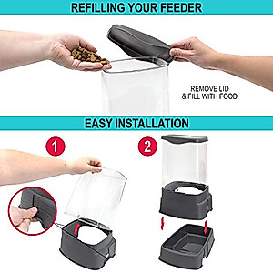 SportPet Food Bowls_Raised Stainless Steel Bowl_Gravity Feeder and Waterer