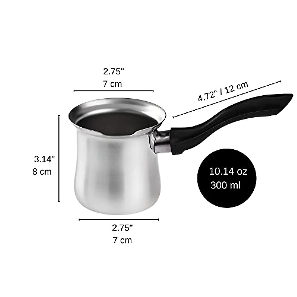 DESTALYA Turkish Coffee Pot (Coffee Pot Black)