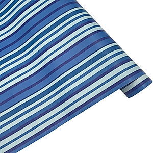 Yifely Mediterranean Blue Stripes Shelf Liner Removable Dresser Drawer Sticker Self-Adhesive Furniture Paper 17.7 Inch by 9.8 Feet